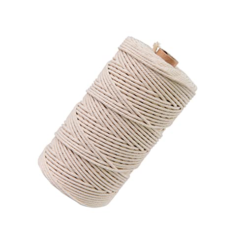 DOITOOL 3pcs Woven Tapestry Plant Stuff Plant Hangers Plant Tapestry DIY Cotton Knitting Rope Wall Hanging Rope Macrame Thread Natural Cotton Rope DIY Rope Twisted Rope lace Supplies