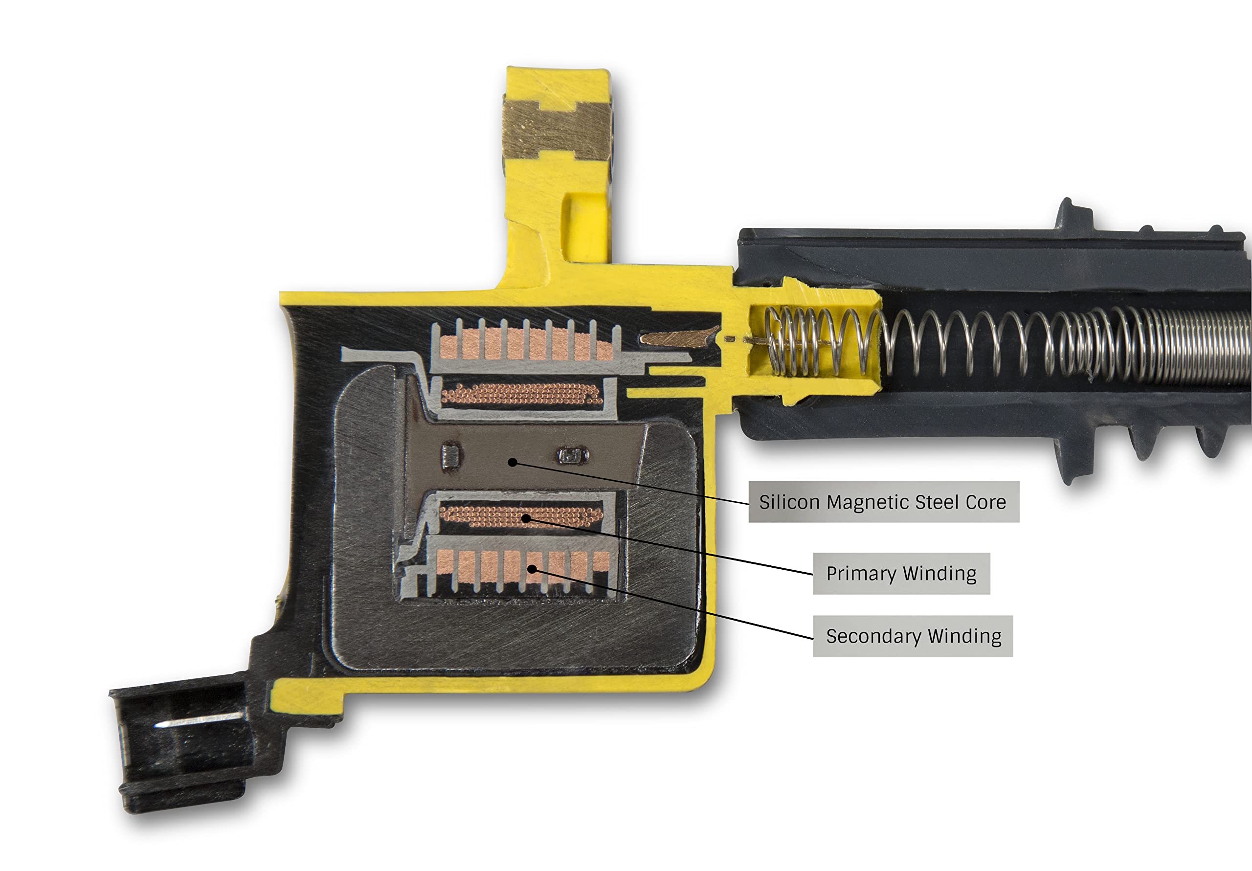 ACCEL 140033-8 SuperCoil Ignition Coil - Yellow - 8-Pack