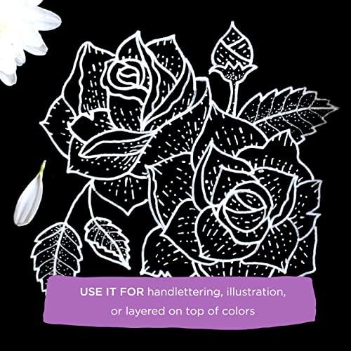 SAKURA Gelly Roll Gel Pens - Bold Tip Ink Pen for Journaling, Art, or Drawing - Classic White Ink - 6 Pack
