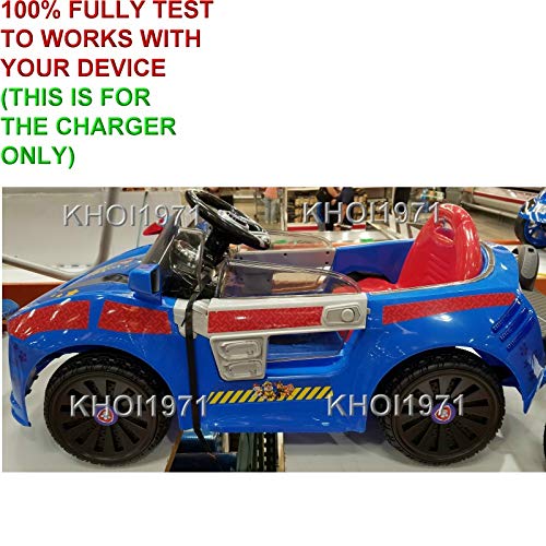 KHOI1971 Wall Charger AC Adapter Power Cable Cord Compatible with Nickelodeon Paw Patrol E Cruiser Chase Ride on 6V-Volt Battery Charger AC Adapter NOT Created or Sold by Nickelodeon