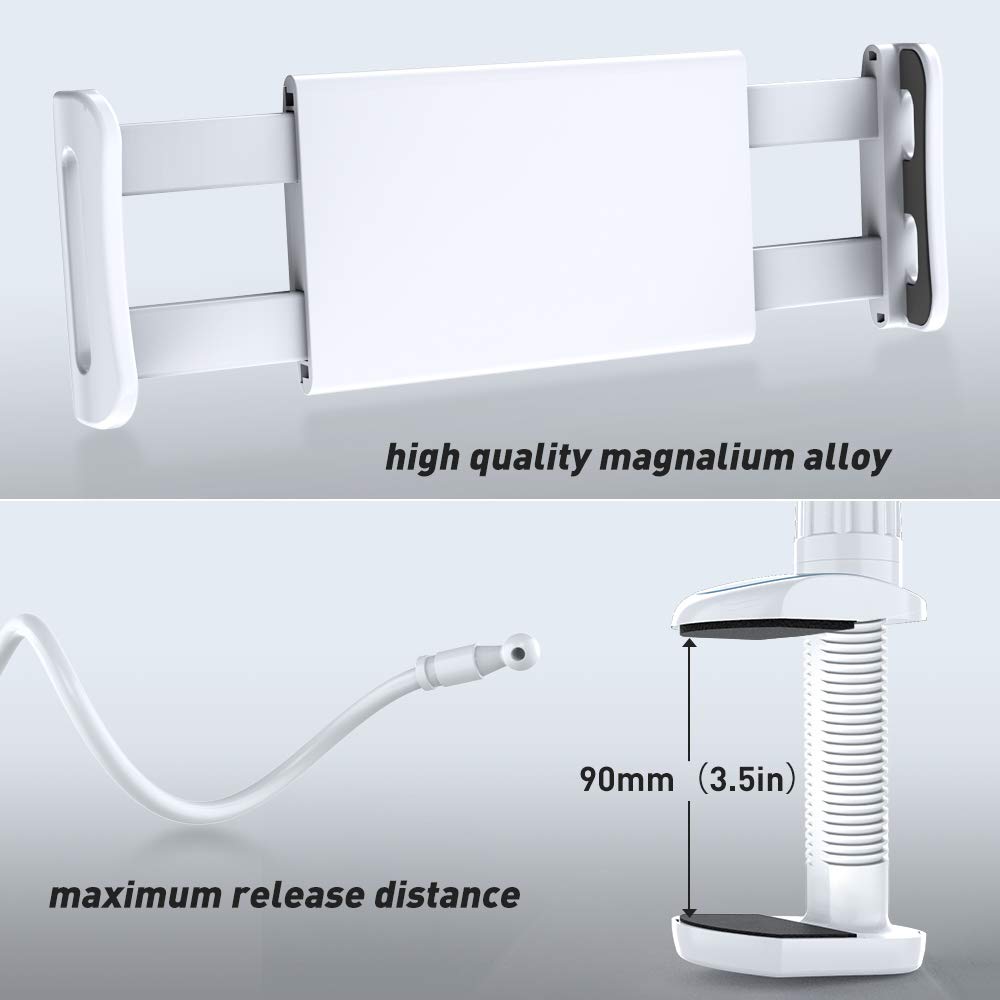 AHK Gooseneck Tablet Stand, Tablet Mount Holder for iPad iPhone Series/Nintendo Switch/Samsung Galaxy Tabs/Amazon Kindle Fire HD and More