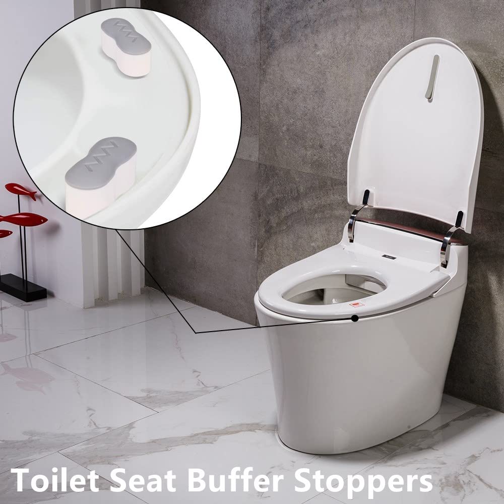 Bidet Toilet Seat Bumper 8 Pcs Bidet Attachment for Toilet,Universal Seat Bumper Kit Replacement Bumpers with Strong Adhesive, Reduce The Noise,Stop The Toilet from Sliding