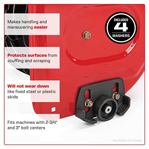 Arnold 490-241-0038 Rolling Skid Shoes Wheel, 1-Pack, Black