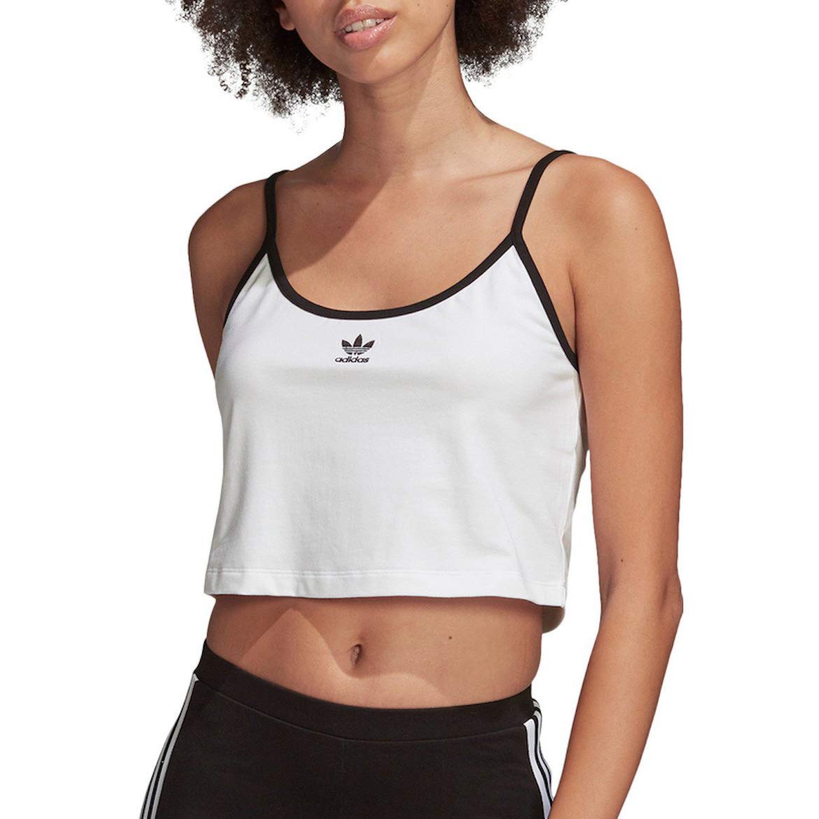 adidas Originals Women's Spaghetti Strap Top, White/Black, XL