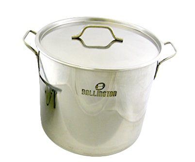 Ballington 13-Gal 16" Stainless Steel Stock Pot w Deep Steamer/Boil Basket & Lid