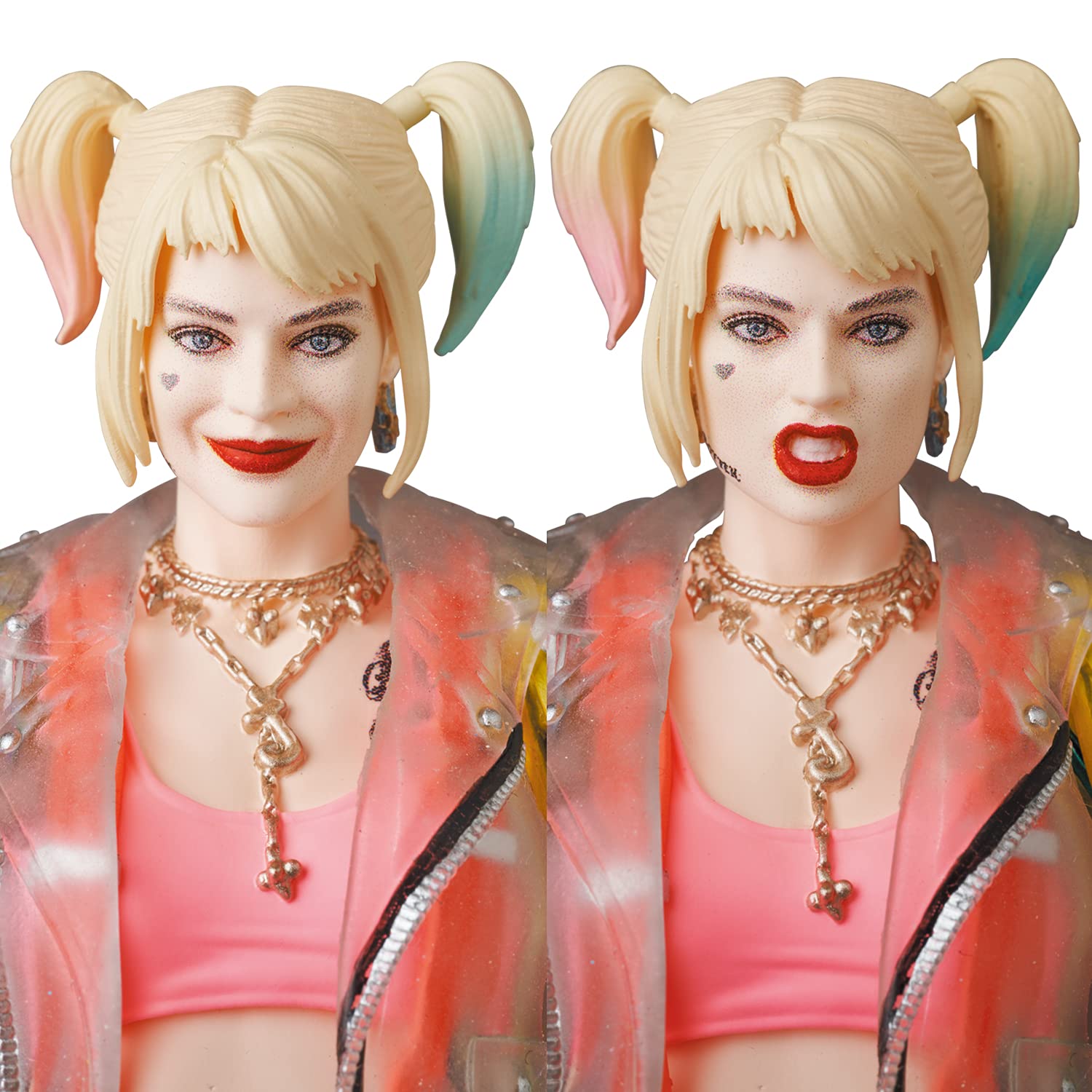 Medicom Birds of Prey: Harley Quinn (Caution Tape Jacket Version) Mafex Action Figure, Multicolor
