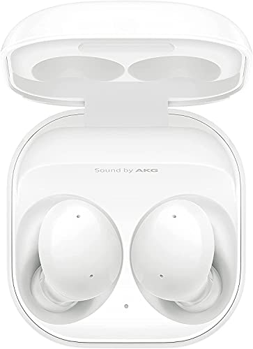 SAMSUNG Galaxy Buds 2, Bluetooth Earbuds, True Wireless, Noise Cancelling, Charging Case, Quality Sound, Water Resistant - (Renewed) (White)