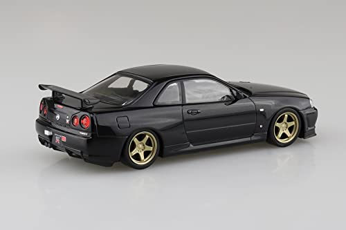 Aoshima Nissan R34 Skyline GTR Custom Wheel (Black Pearl) 1:32 Scale Model Kit