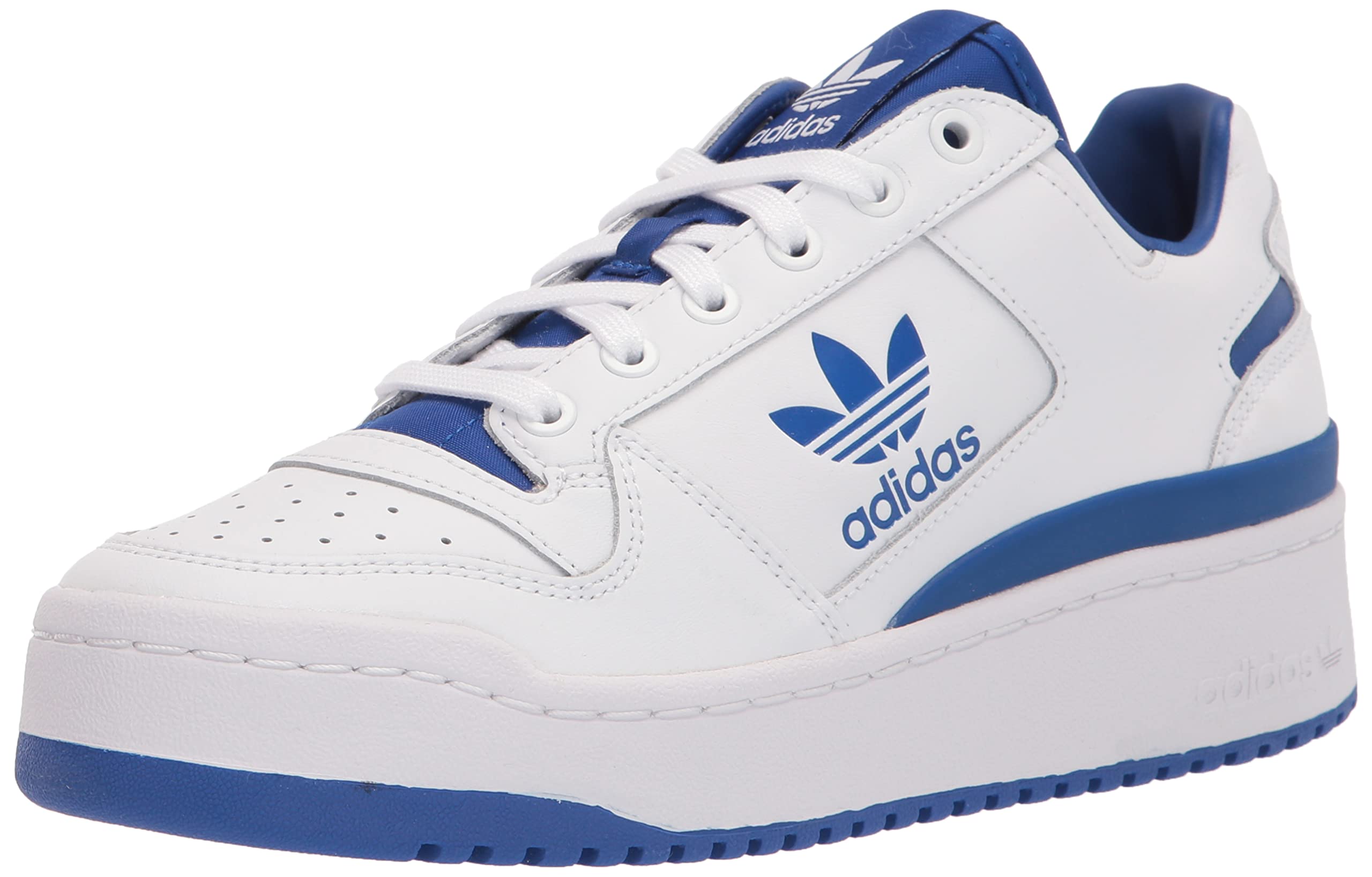 Adidas Originals Women's Forum Bold Sneaker, White/White/Team Royal Blue, 5.5