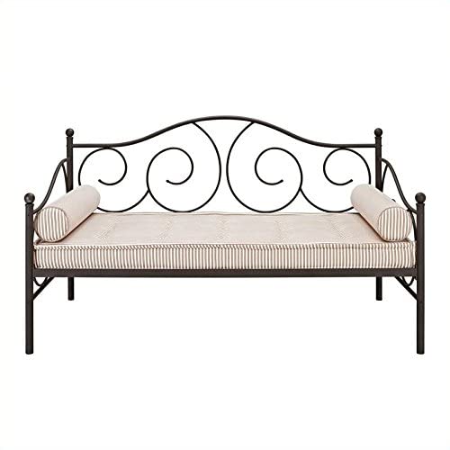 DHP Victoria Daybed, Twin Size Metal Frame, Multi-functional Furniture, Bronze