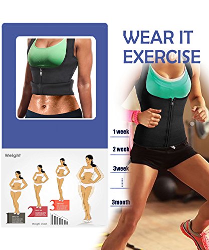 GAODI Women Waist Trainer Vest Slim Corset Workout Sweat Tank Top Zipper Compression Shirt Sauna Suit Body Shaper
