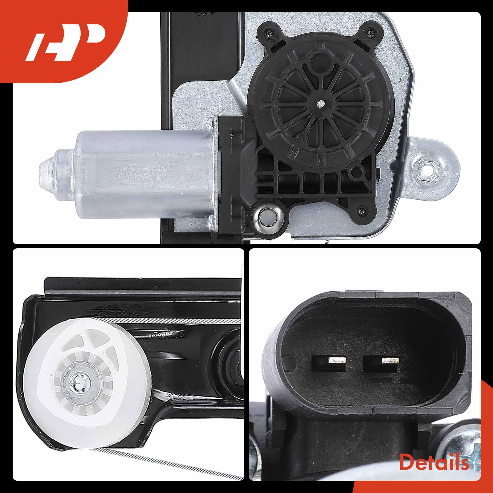 A-Premium Power Window Regulator with Motor Replacement for Ford Focus 2000-2007 Rear Left Driver Side