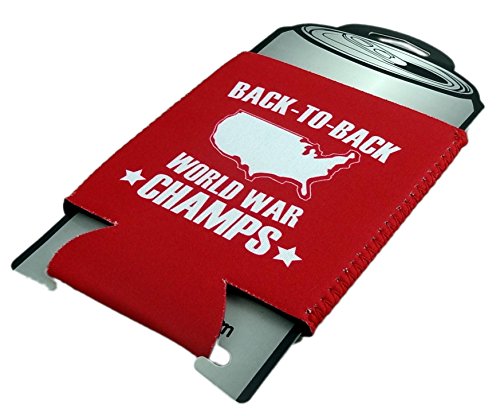 Funny Guy Mugs Back-To-Back World War Champs Collapsible Neoprene Can Coolie - Drink Cooler