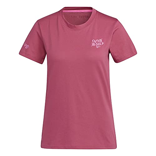 adidas Golf Women's Viva La Golf Graphic T-Shirt, Pink, Extra Large