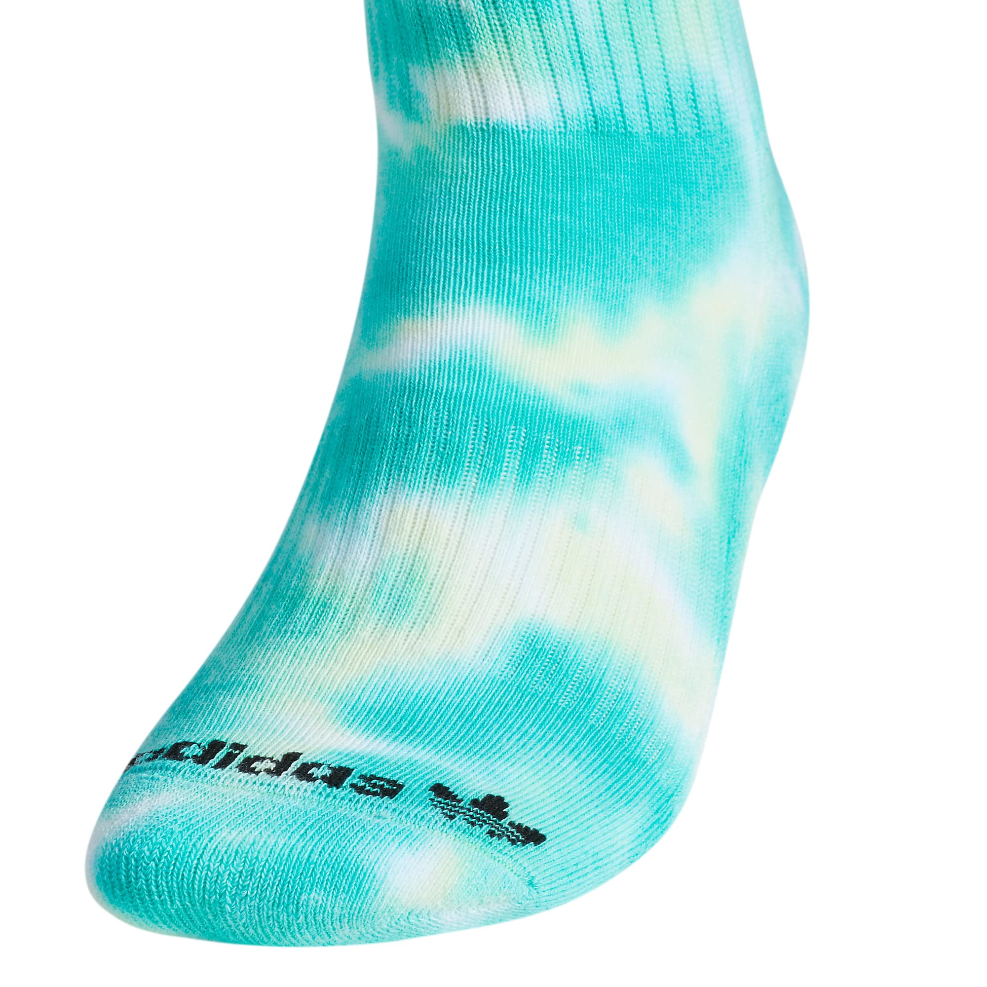 adidas Originals Mixed Graphics Cushioned Crew Socks (3-Pair), Almost Lime Green/Semi Mint Rush Green/White, Large
