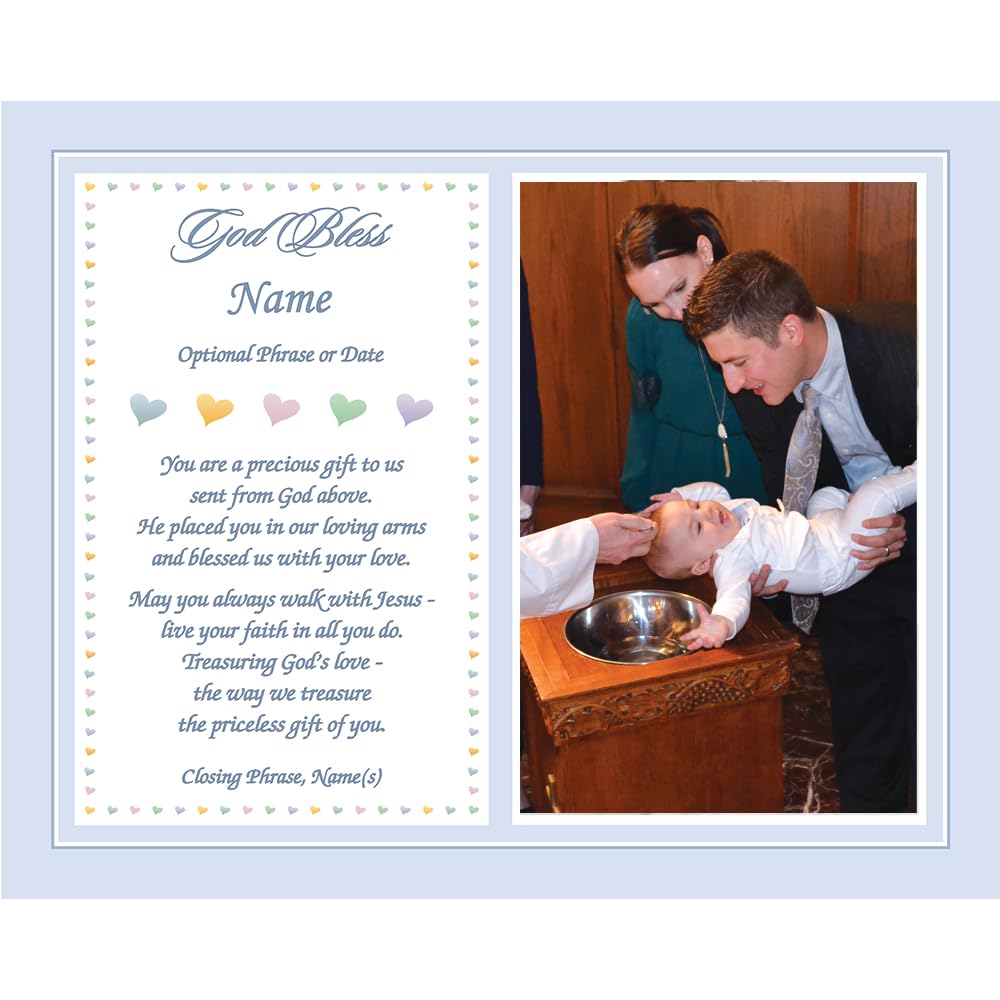 Poetry Gifts New Baby Boy Grandson, Baptism or Birthday Personalized Keepsake 8x10 Custom Print