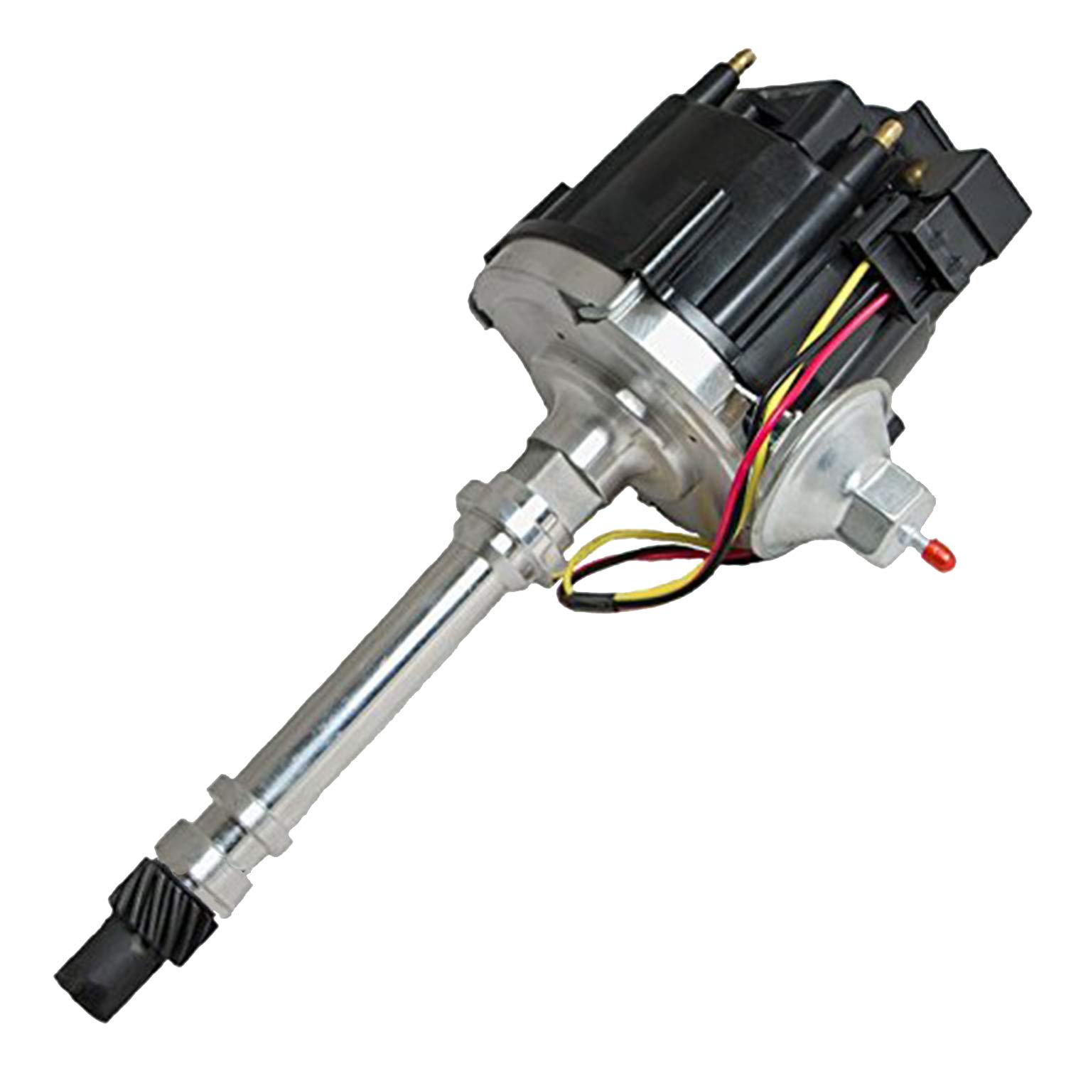 A-Team Performance - Complete HEI Distributor 65K Coil 7500 RPM - Compatible With Chevrolet Chevy GM GMC 4.3L 262 V6 EFI to CARB SWAP 90° V-6 One Wire Installation Red Cap