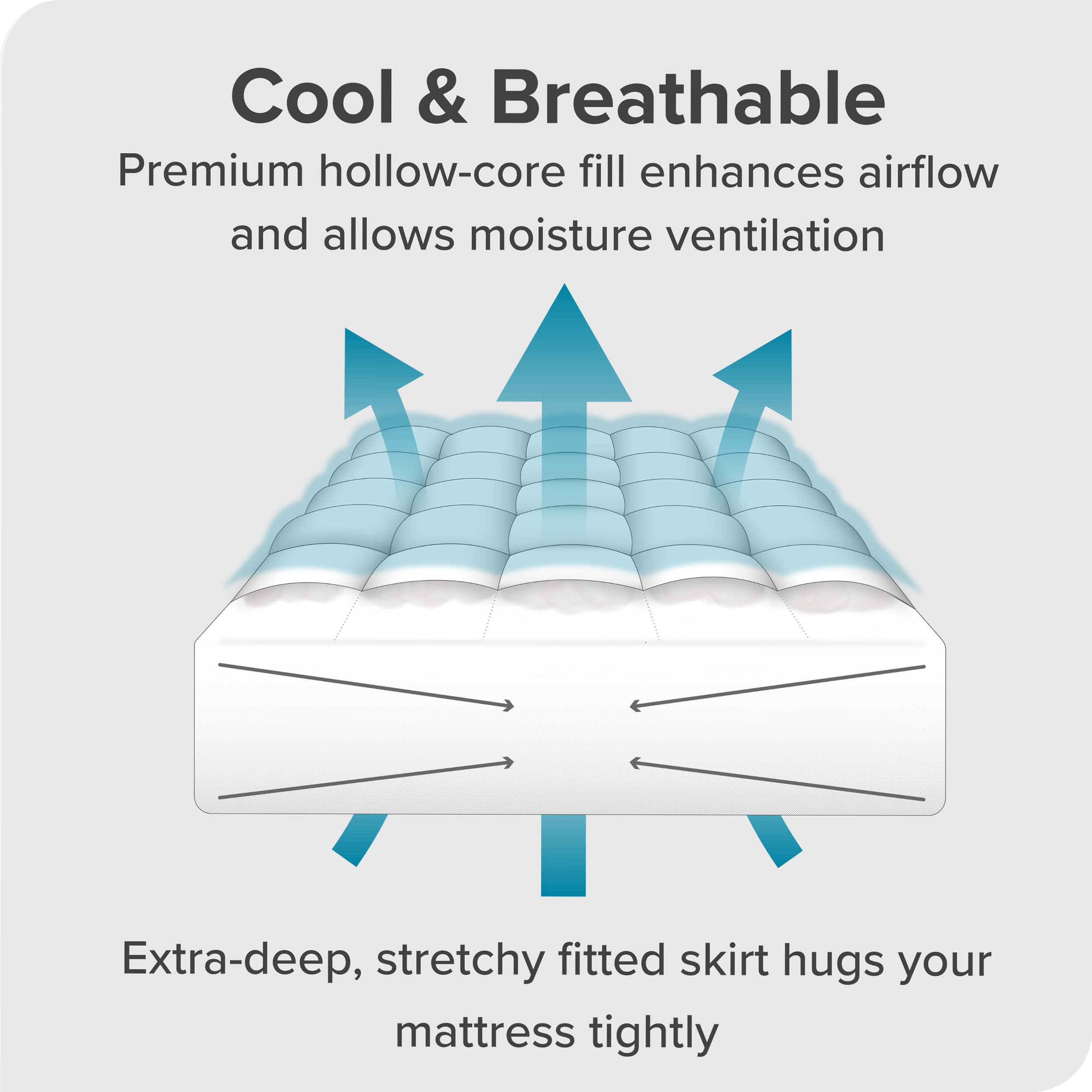 Bare Home Twin XL Mattress Pad - Pillow Top Reversible - Soft Mattress Topper - Cooling Breathable - 8" to 24" Deep Pocket - Fitted Mattress Cover - Plush Noiseless Mattress Protector (Twin XL)