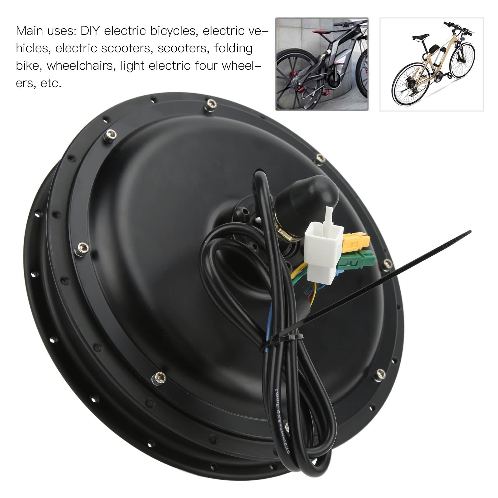 Alomejor 48V 1500W Rear Hub Motor, Electric Bike Lithium Battery Modified Motor Kit for Scooter