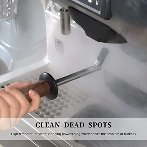 Coffee brush Anti-scalding handle Espresso Machine Cleaning Brush High-Pressure Steam Brush For Searchpean Coffee Maker Espresso Brush Tools Accessories For Baristas (Two brush heads)