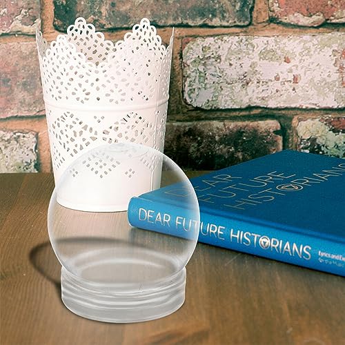 Didiseaon 20pcs Clear Plastic Water Globe Snow Globes with Screw Off Cap for DIY Water Globe Snow Globe Art Crafts Christmas Table Decoration Gifts 150ml