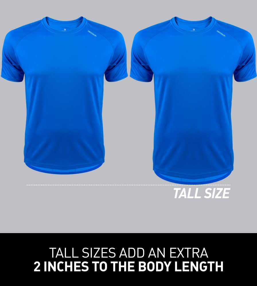 AERO|TECH|DESIGNS | Men's Tech Cycling Tee | Performance Biking T-Shirt | Safety Yellow | Tall Fit | 4X-Large