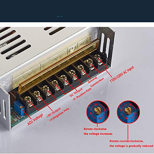 Xunba 500W DC Output 0-24V 20A Adjustable DC Power Voltage stabilization Converter Digital Display Voltage Regulator Transformer Switching Power Supply AC 110/220V (SD500-0-24)