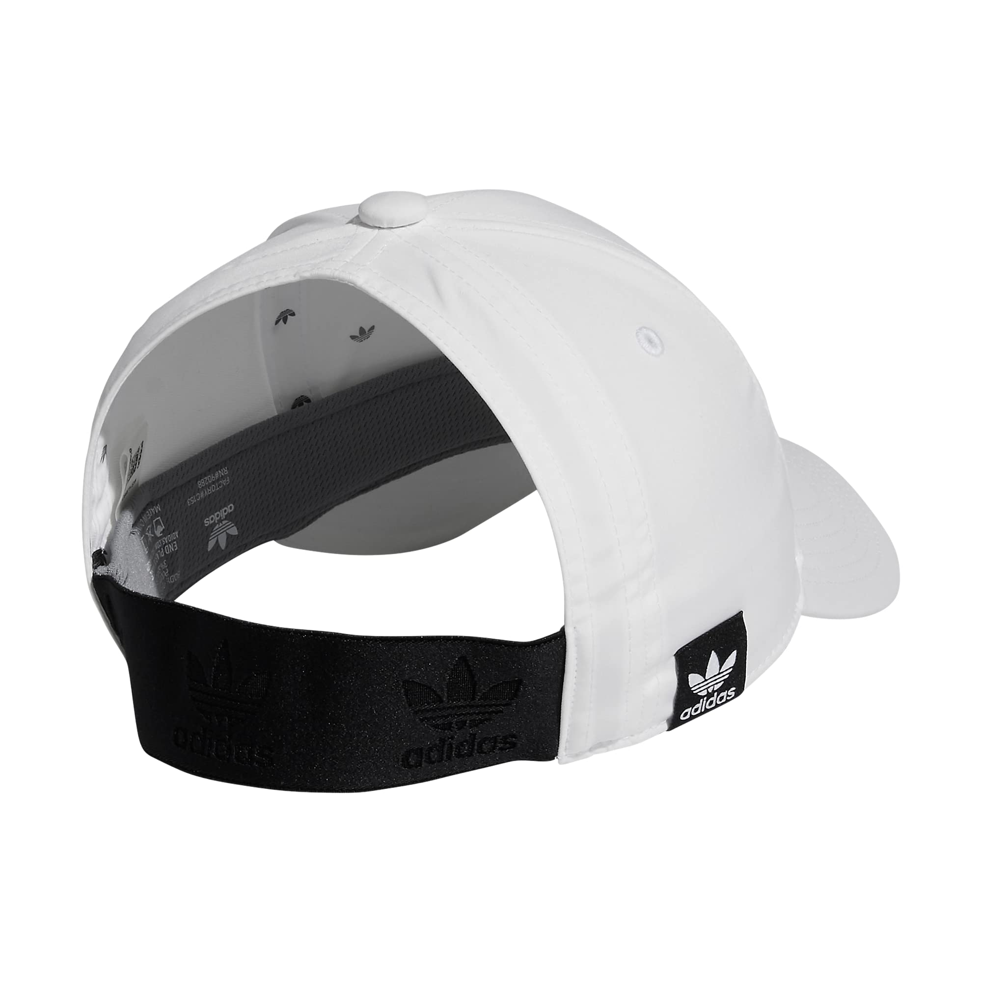 adidas Originals Women's Backless Ponytail Hat Adjustable Fit Baseball Cap, White/Black, One Size