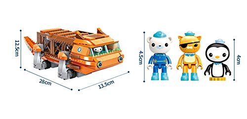 BASEPLATES for Age 6+ Building Block Ocean Adventure Octonauts GUP-G Mobile Speeders Launcher & Barnacles Kwazii Peso 378pcs Building Brick Set-No Package Box (3706)