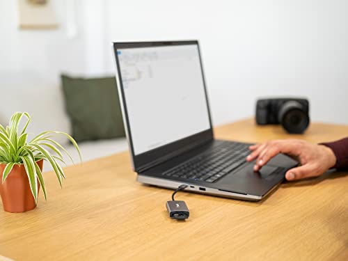 Trust Dalyx Fast USB Cardreader, Fast USB 3.2 Gen 1 with USB-C Connector, 104 MB/s with Compatible UHS-I Cards, (Micro) SD, SDHC and SDXC up to 2 TB, MacBook, PC, Laptop, Chromebook