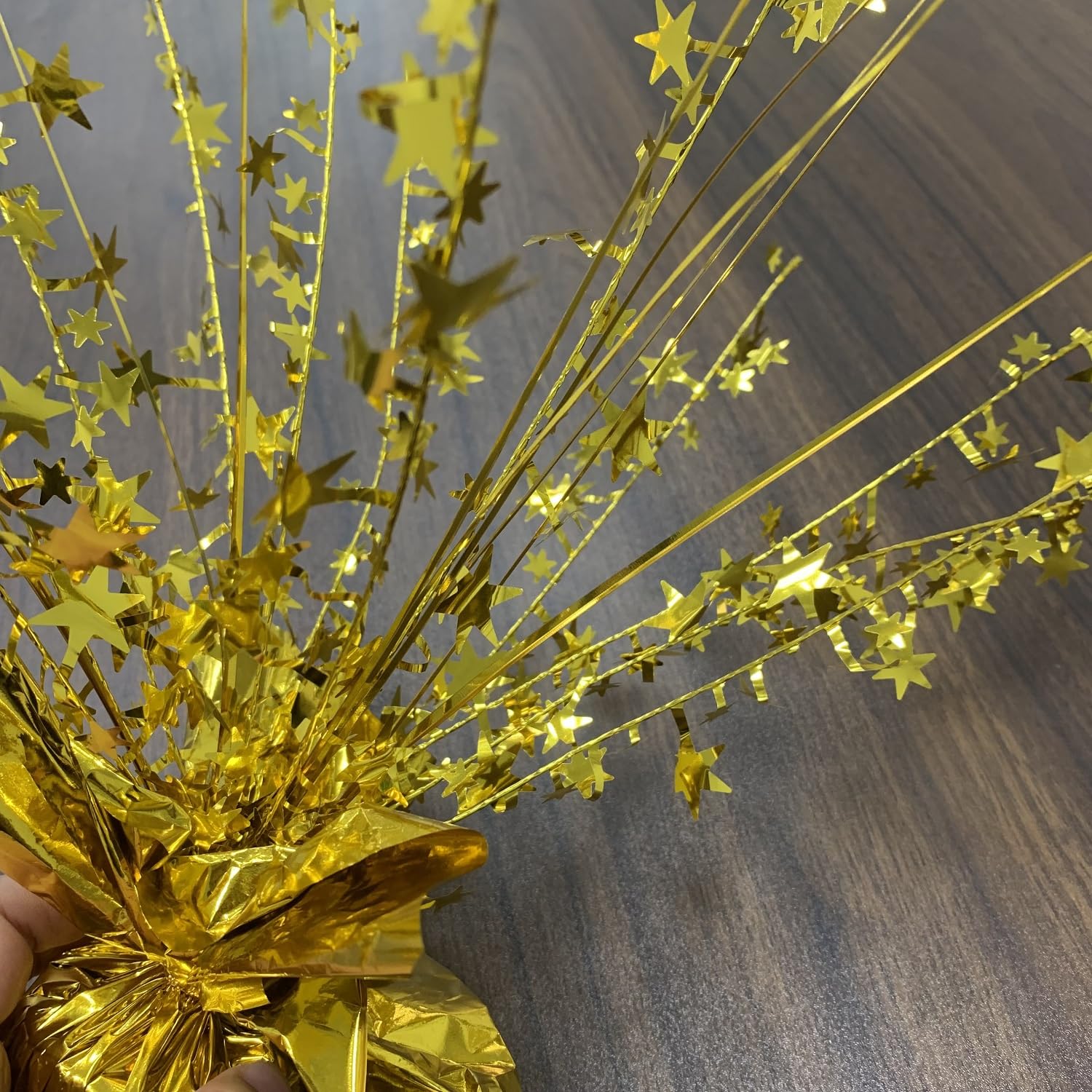 ALISSAR Glitter Gold Star Centerpieces-Table Decorations for Home Decor Birthday Wedding Anniversary Decor (Gold) (4, Gold)