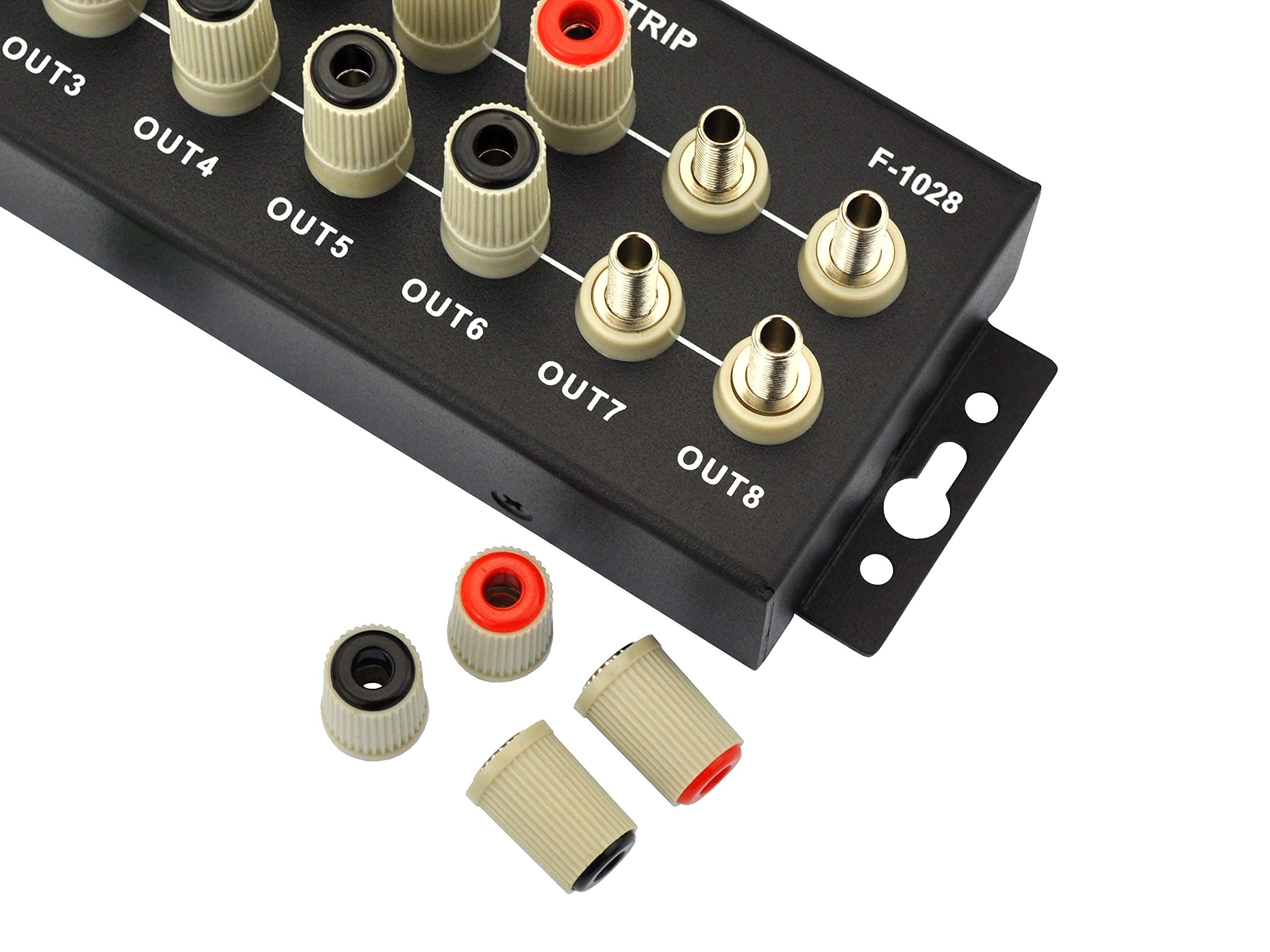 Banana Jack 8 Outlet DC Power Distribution Strip (with Cable)