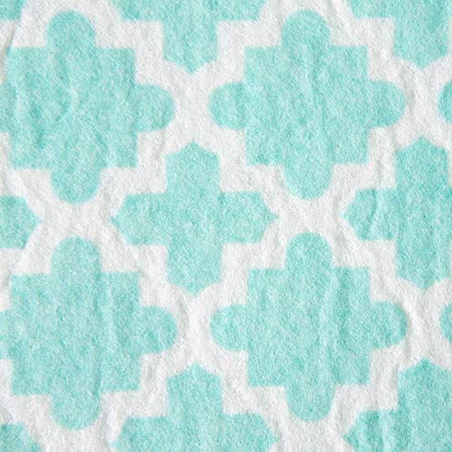 DII Fridge & Shelf Liner Collection Non-Adhesive, Cut to fit, Machine Washable, 12x20, Lattice Aqua Lattice, 2 Piece