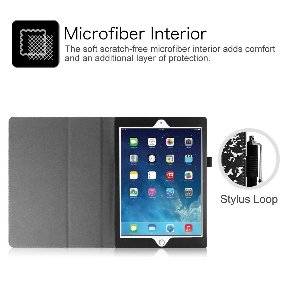 Fintie Folio Case for iPad Mini 3, Mini 1/2 - Slim Fit Case Smart Stand Cover Auto Sleep/Wake Feature, Composition Book Black