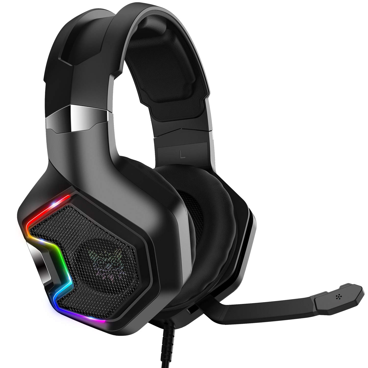 EUARNE Gaming Headset for PS5, PS4, Xbox Series X|S & Xbox, PC Gaming Headphone with 7.1 Surround Sound, Noise Canceling Mic- for PlayStation 5, Mac