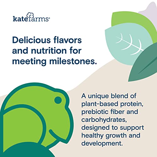 Kate Farms Pediatric Standard 1.2 Formula, Sole Source Nutrition, Nutritional Supplement Drinks, Feeding Tube Meals, Protein Shakes for Kids (Vanilla 1.2 cal/mL, Case of 12)