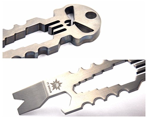 BANG TI Titanium Punisher Bottle Opener Pocket Pry Bar Multi Key Chain Tool