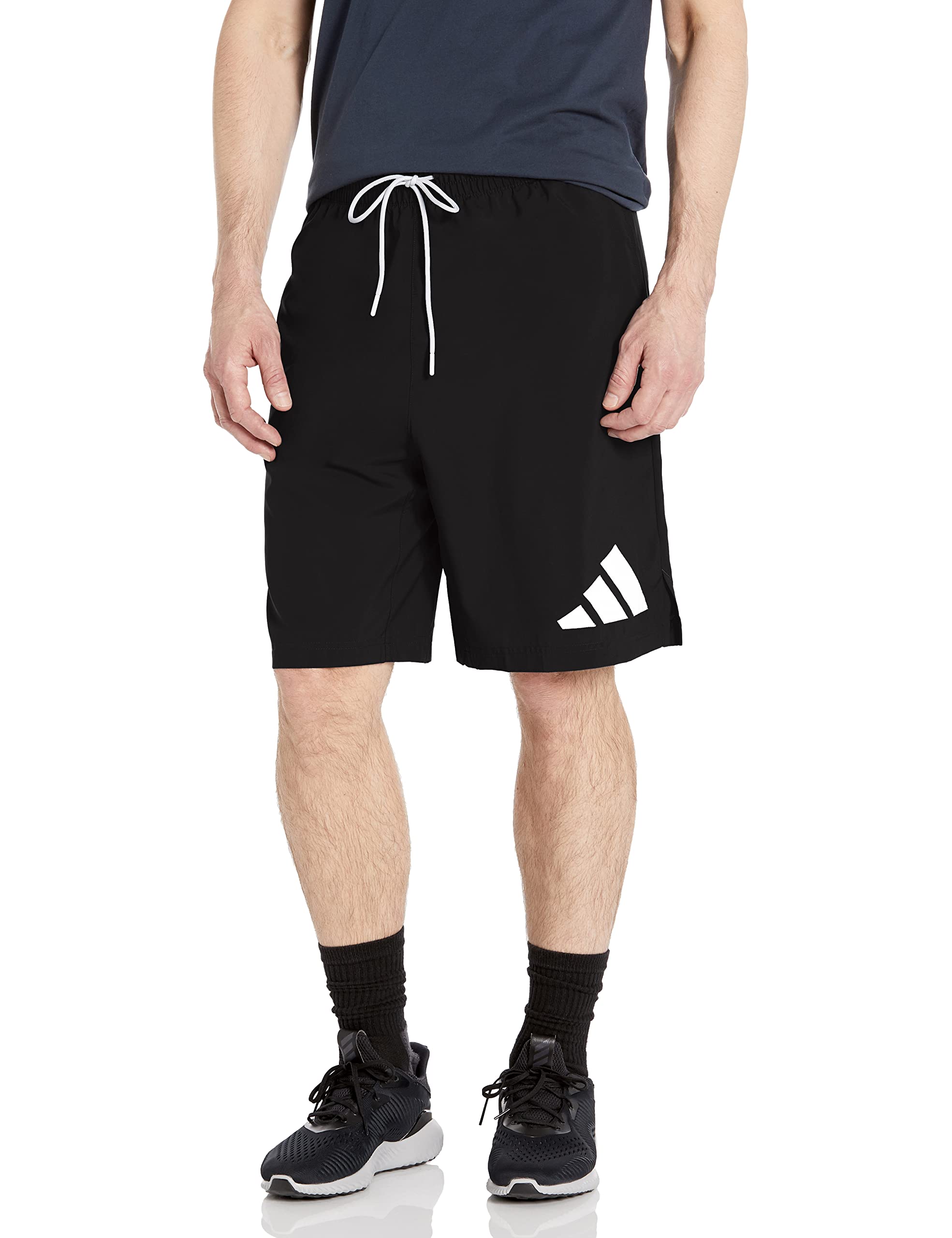 adidas Men's Basketball Shorts, Vivid Red/Black, Small
