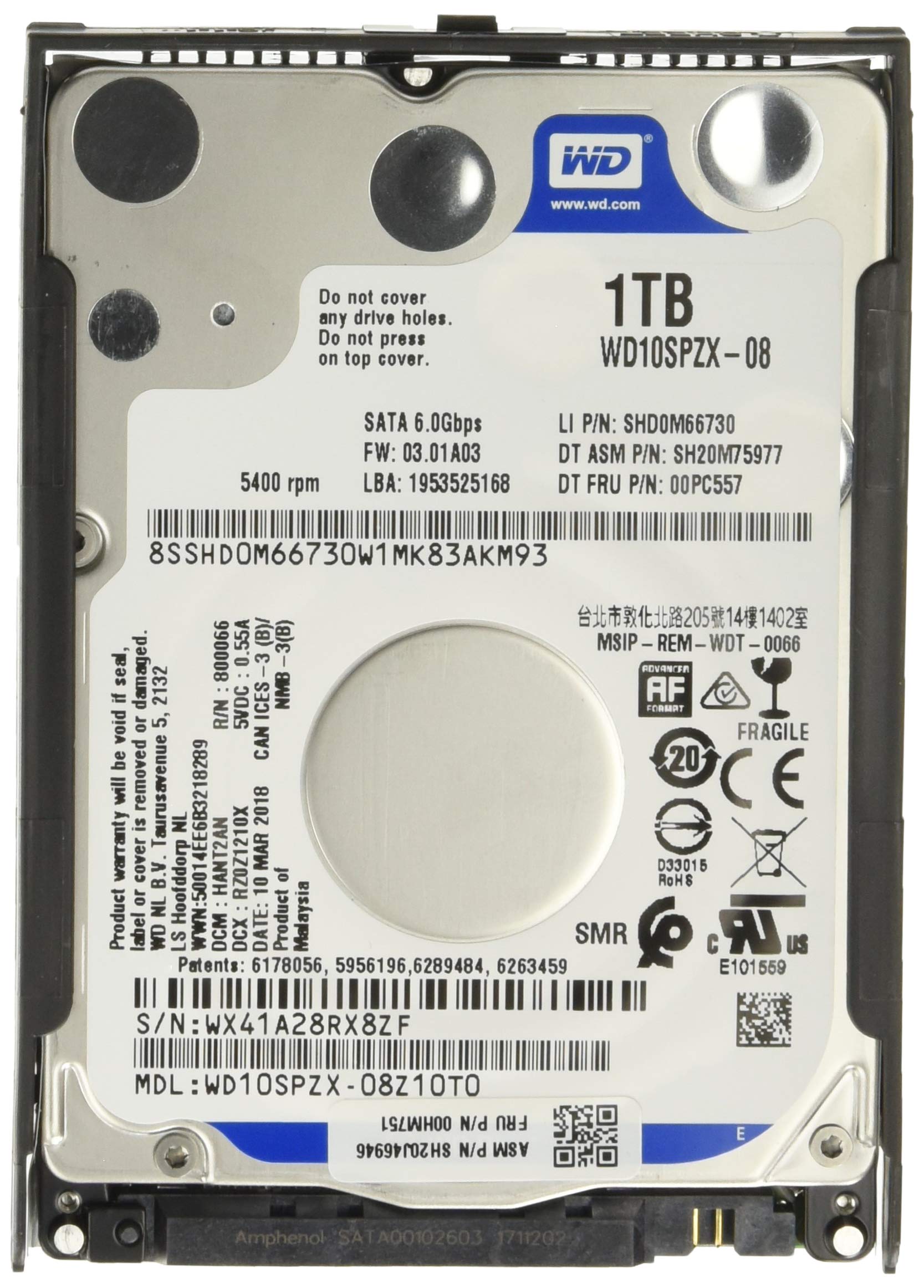 Lenovo 1 TB 2.5" Internal Hard Drive (4XB0K48493)