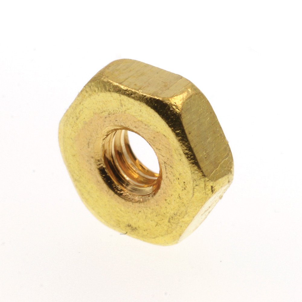 Prime-Line 9073945 Machine Screw Hex Nuts, #4-40, Solid Brass (50 Pack), Zinc