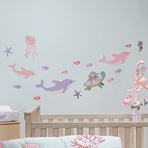 Lambs & Ivy Sea Dreams Dolphins/Turtles/Fish Underwater/Nautical Wall Decals
