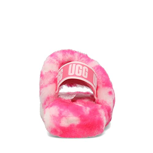 UGG Baby Girls I Fluff Yeah Slide Marble Slipper, Pink Rose/Seashell Pink, 0-1 Infant