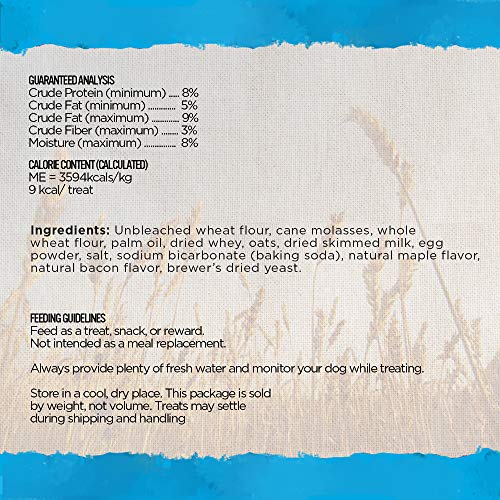 Blue Dog Bakery Natural Dog Treats, Doggie Paws, Maple Bacon Flavor, 16.2oz (1 Count)
