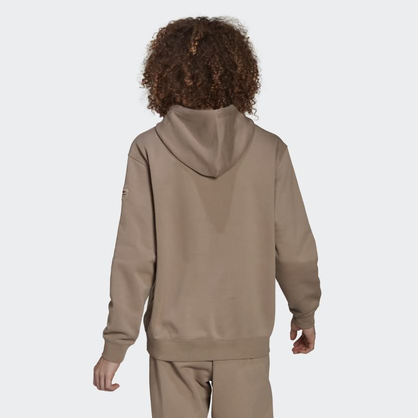 adidas Trefoil Linear Hoodie Men's, Brown, Size M