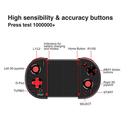 ipega-PG-9087S Wireless Game Controller Mobile phone Gamepad Joystick for Samsung Galaxy S23,S22,S21/Note20,10/oppo/vivo/one plus/LG/Android Smartphone/tablet (Android 6.0 and above)