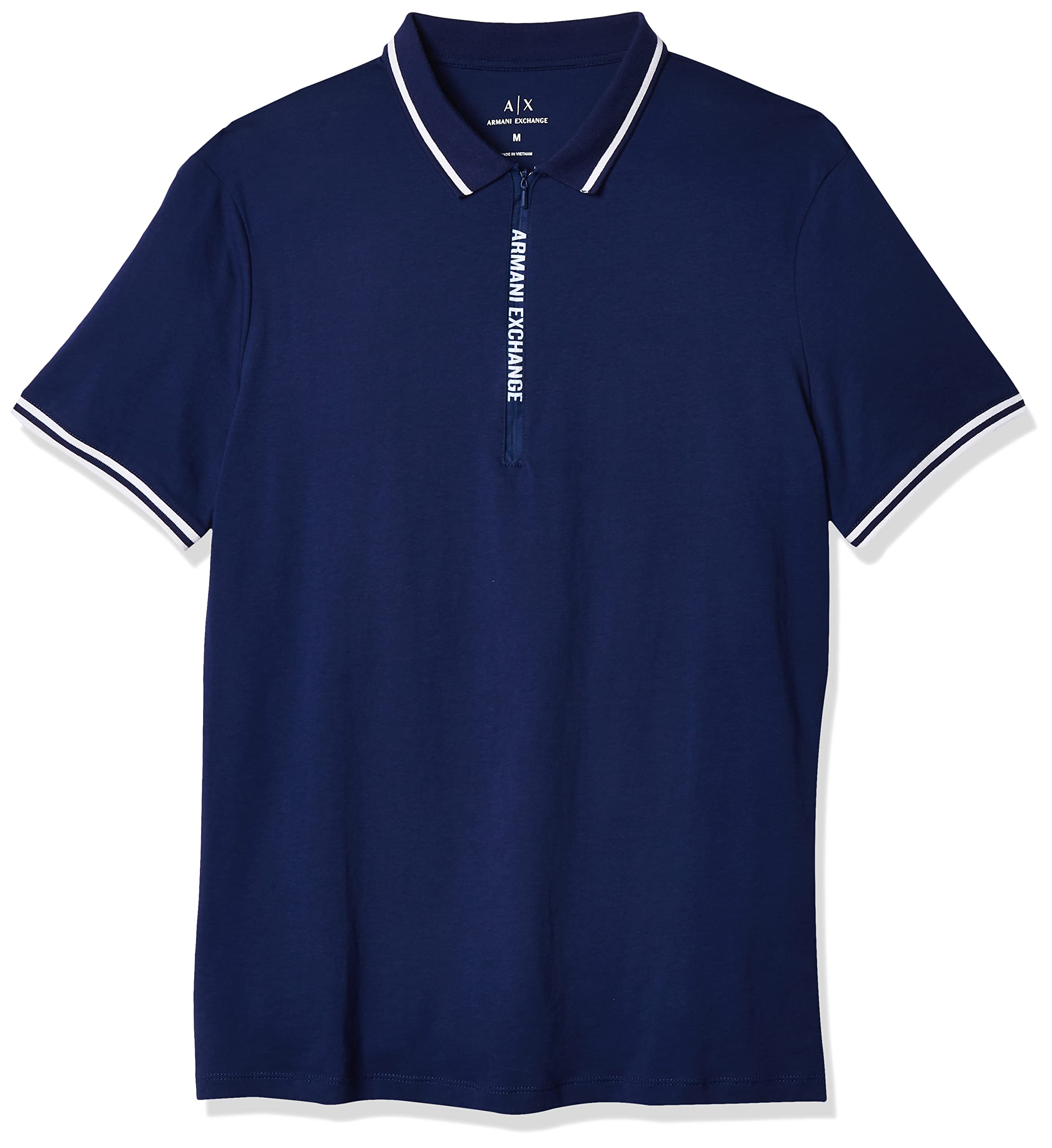 A|X ARMANI EXCHANGE mens Crew Neck Regular Fit Short Sleeve T Shirt, Blue Depths, Large US