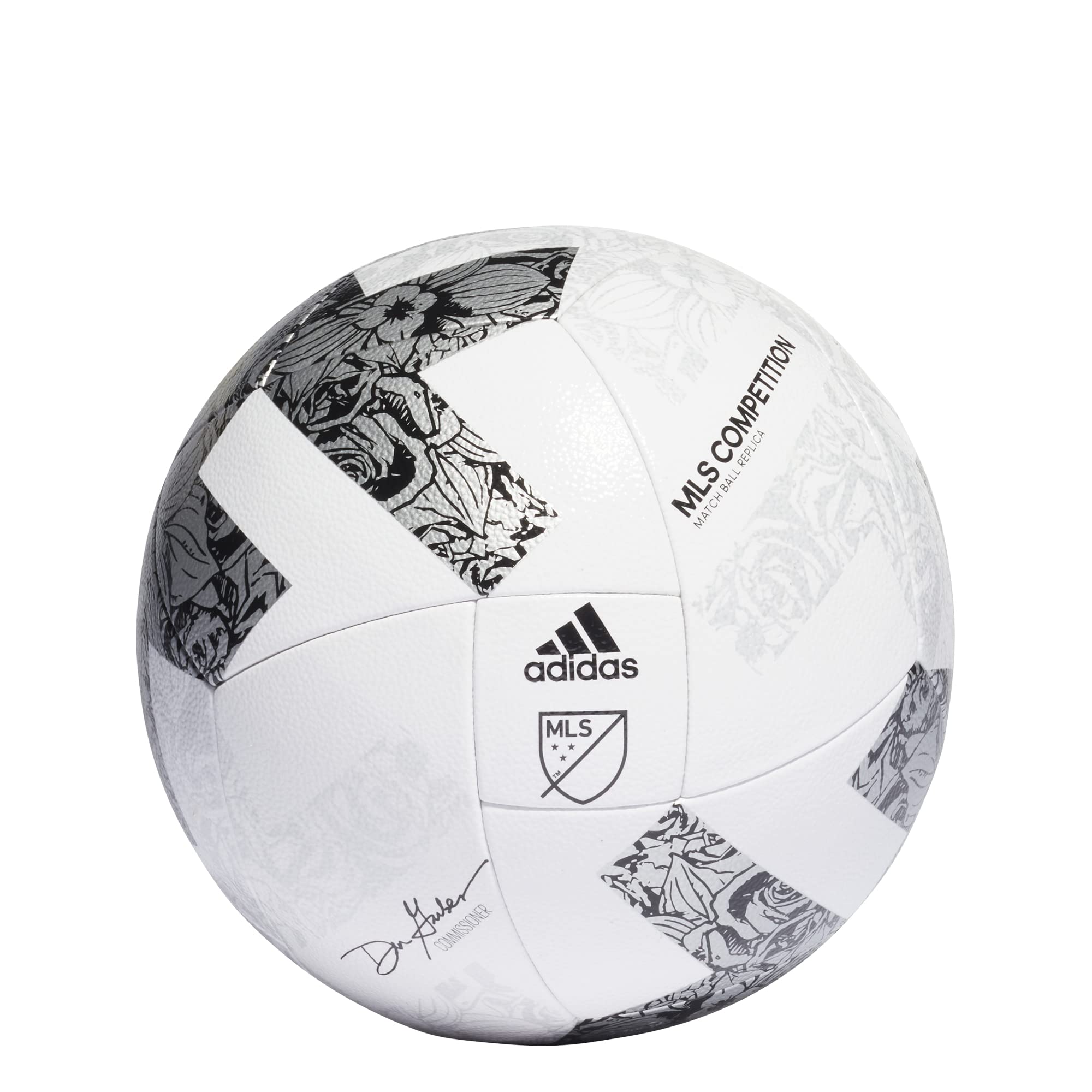 adidas Unisex-Adult MLS Competiton Nativo Ball, White/Black/Iron Metallic, 5