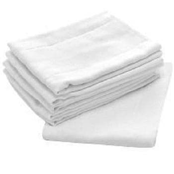 Birdseye Reusable Flat Cloth Diapers 27x27 100% Cotton High Absorbency Birdseye Burp Cloth, 12 Pack