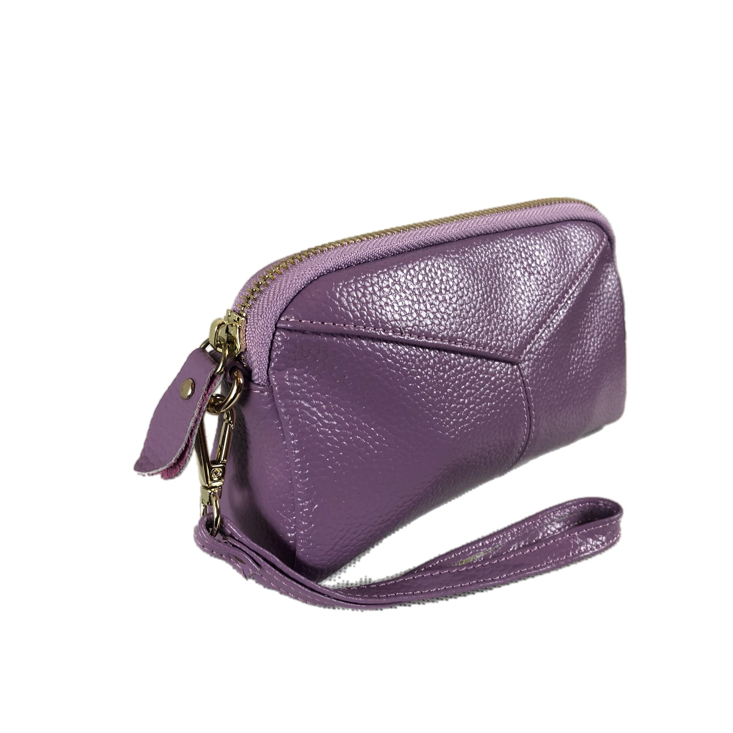 Women's Genuine Leather Wristlet Clutch Cell Phone Purse