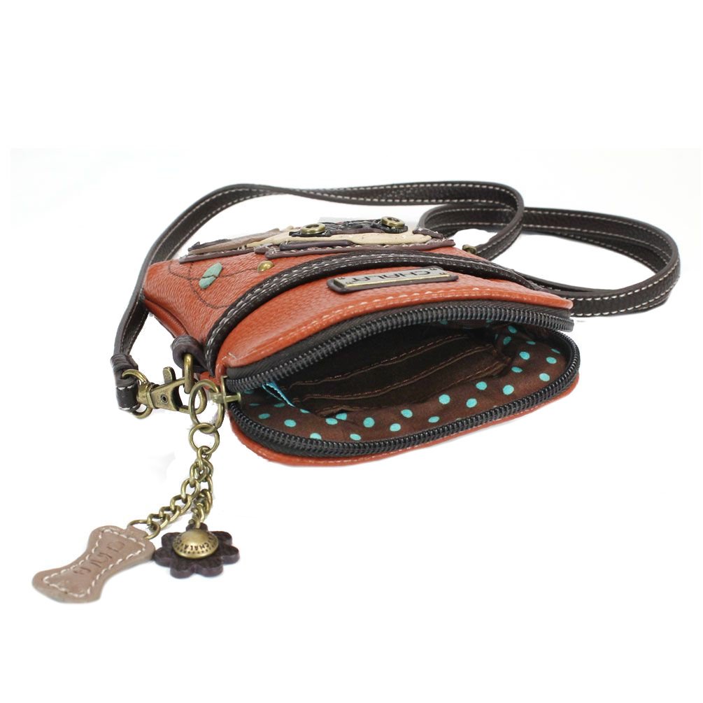 Chala Pug Cellphone Crossbody Handbag - Convertible Strap Pug Mom